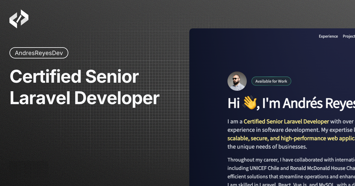 Andrés Reyes - Senior Laravel & AI Developer | Freelance | Canada & USA